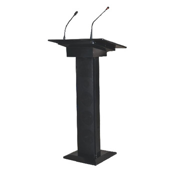 Lectern podium PA with integrated audio system consist of speaker ...